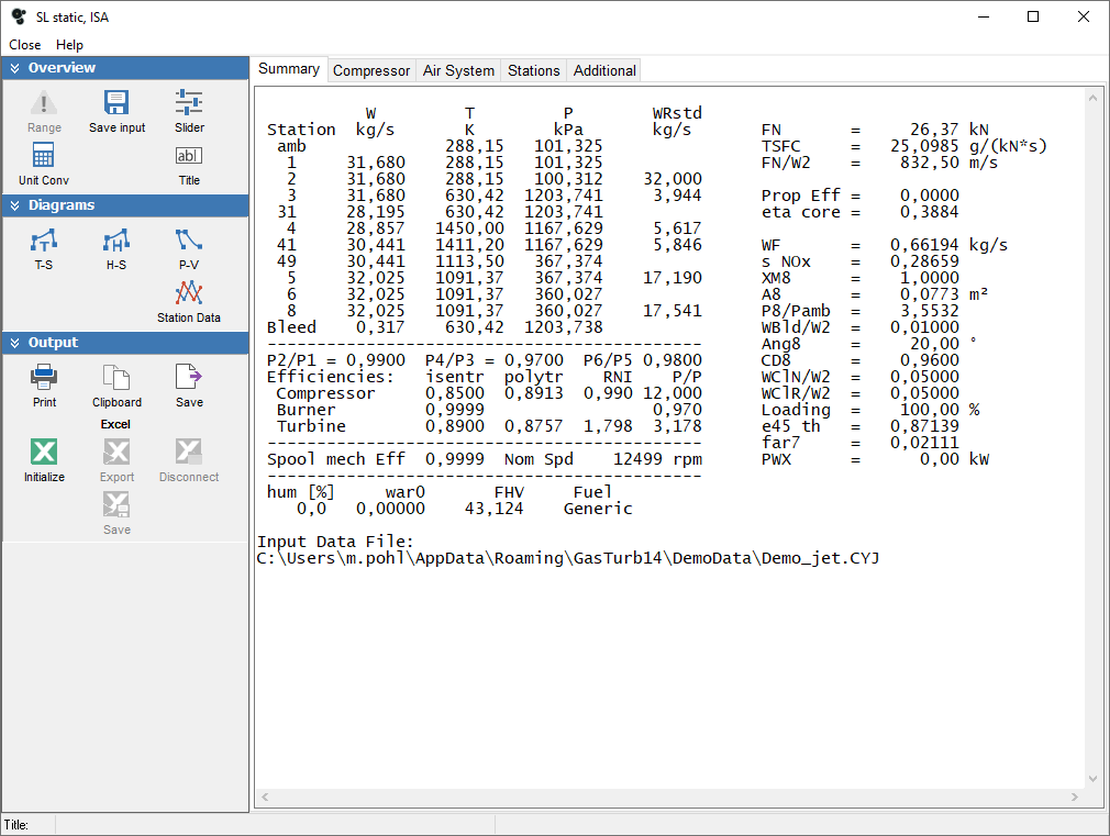 GasTurb - User Interface